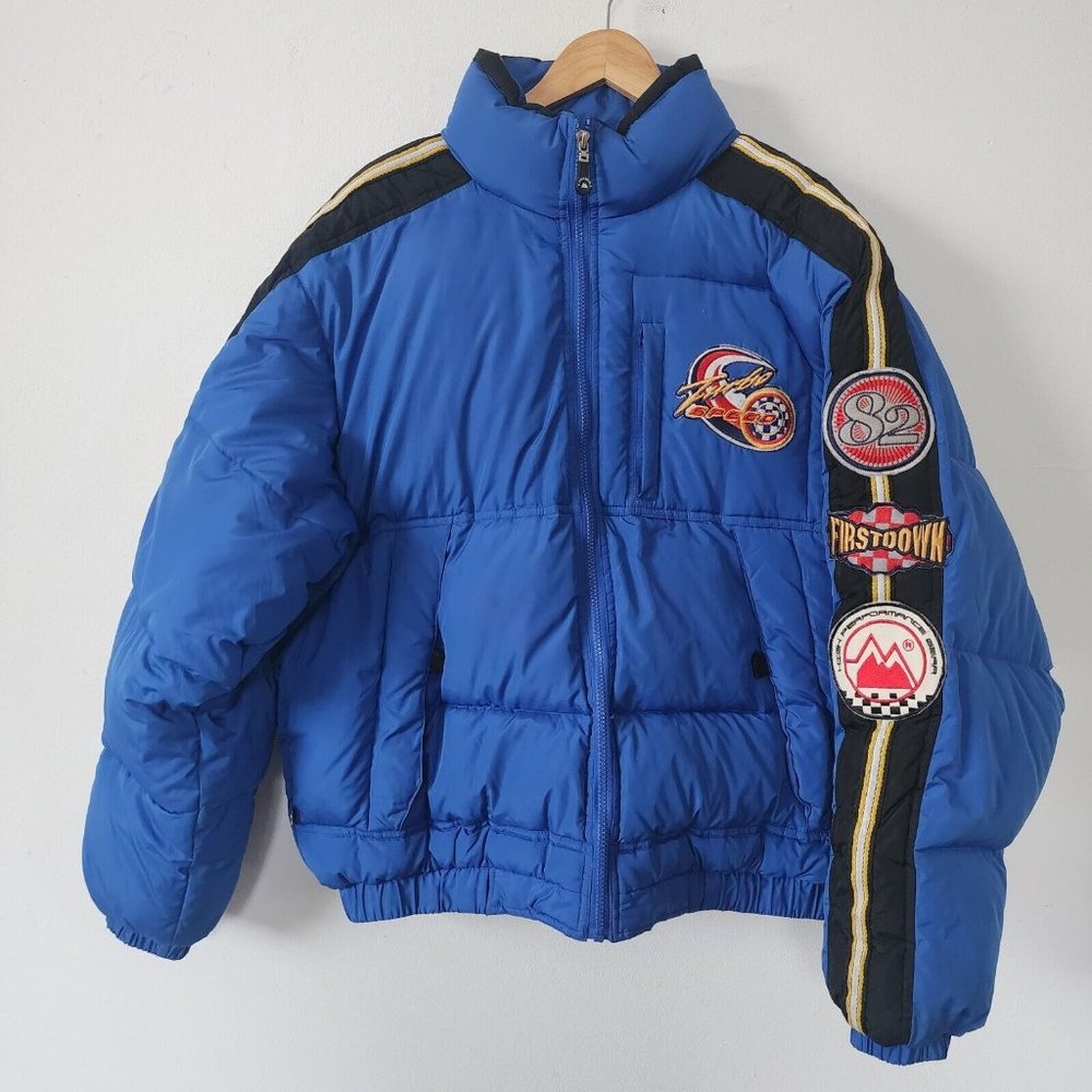 Mens First Down Racing Jacket Puffer Goode Down Feath… - Gem